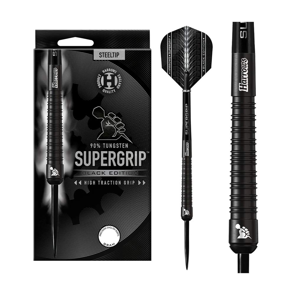 Strelice za pikado Supergrip Black Edition 90% Tungsten - Vidmarsport