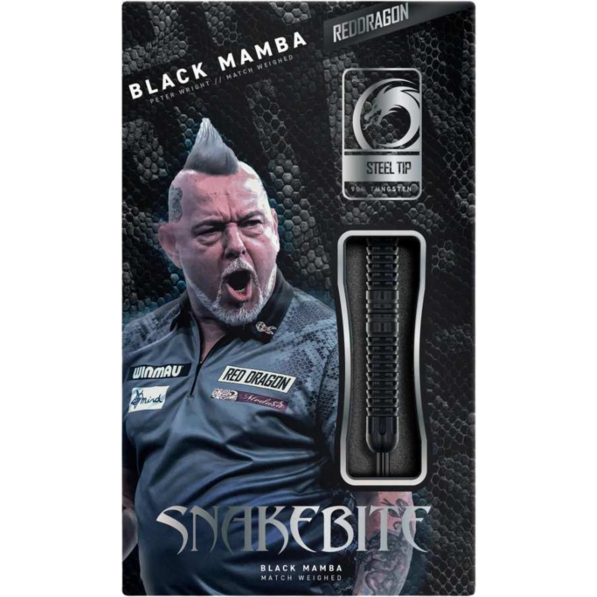 Strelice Za Pikado Peter Wright Black Mamba 90% Tungsten - Vidmarsport